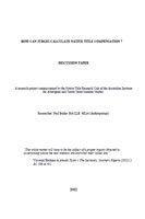 How can judges calculate Native Title compensation? | AIATSIS corporate ...
