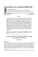 The recognition level of the native title claim group: A legal and ...